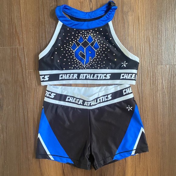 Cheer Athletics | Shorts | Cheer Athletics Blue Silver Black Cheer ...